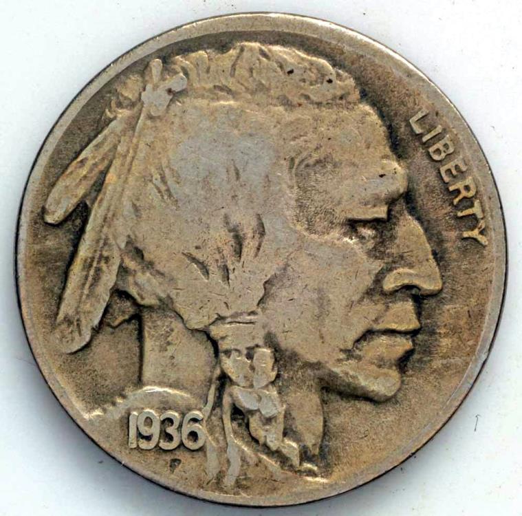 1936 D Indian Head (Buffalo) Nickel | 5 Cents