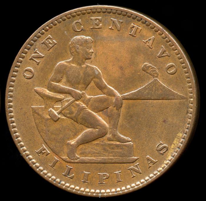 1908 S Philippines 1 Centavo AU | Asian and Middle Eastern Coins