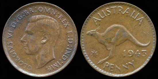1943 M Australia 1 Penny AU | Australian & Oceanian Coins