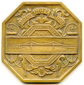 1929 United States - Mount Hope Bridge Rhode Island Dedication Medal by ...