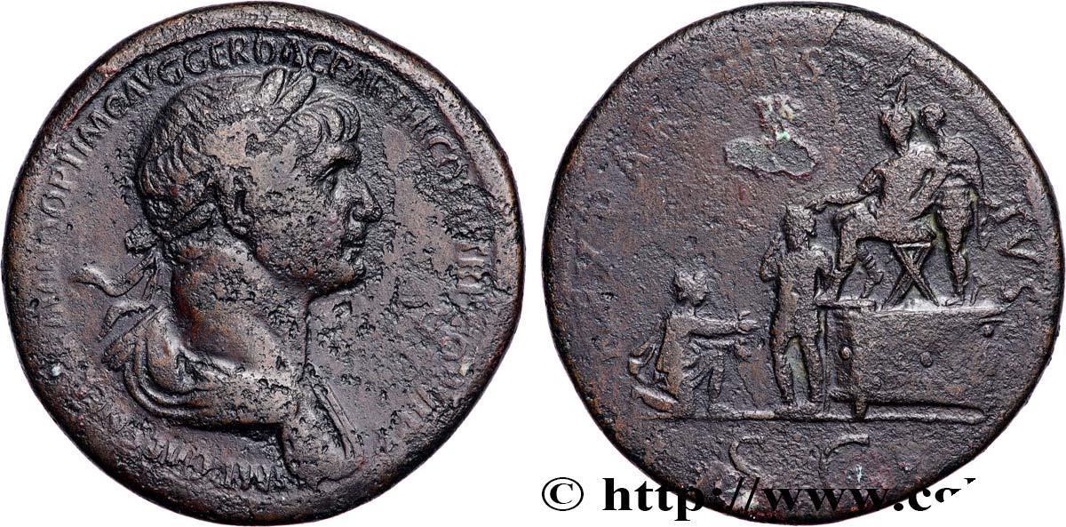 TRAJANUS Rome 116 (34mm, 25,80g, 6h) | Roman Imperial Coins