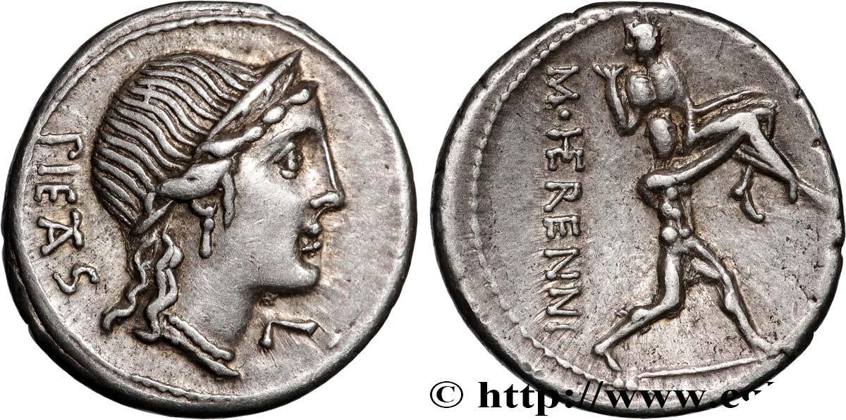 HERENNIA Rome 108-107 AC. (18,5mm, 3,96g, 12h) | Roman Republican Coins