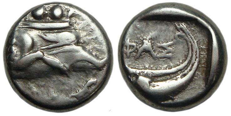 Phaselis Lycia AR Stater : Prow of Galley / Stern of Galley | Greek Coins