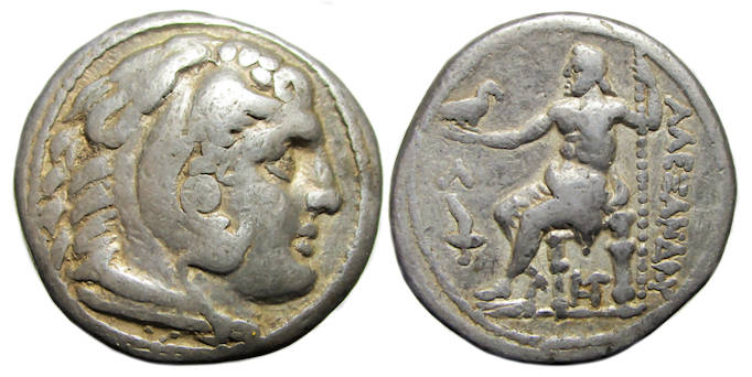 Alexander III 'the Great' AR Tetradrachm : Zeus Seated | Greek Coins