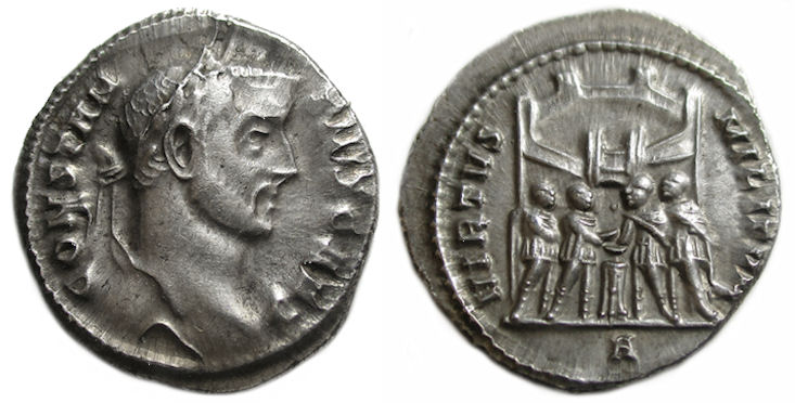 Constantius I as Caesar AR Argenteus : The Four Tetrarchs Before ...