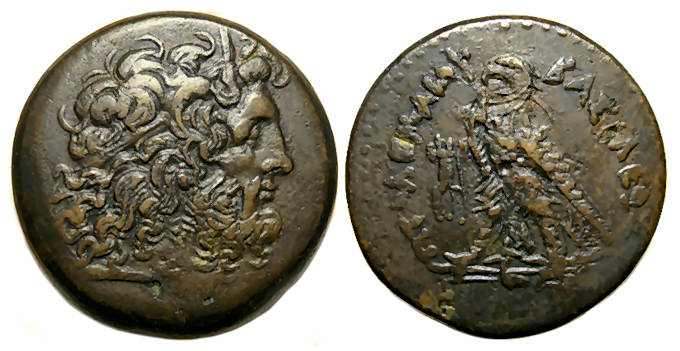 Ptolemy IV Philopater, Ptolemaic Kings of Egypt : Zeus-Ammon / Eagle on ...