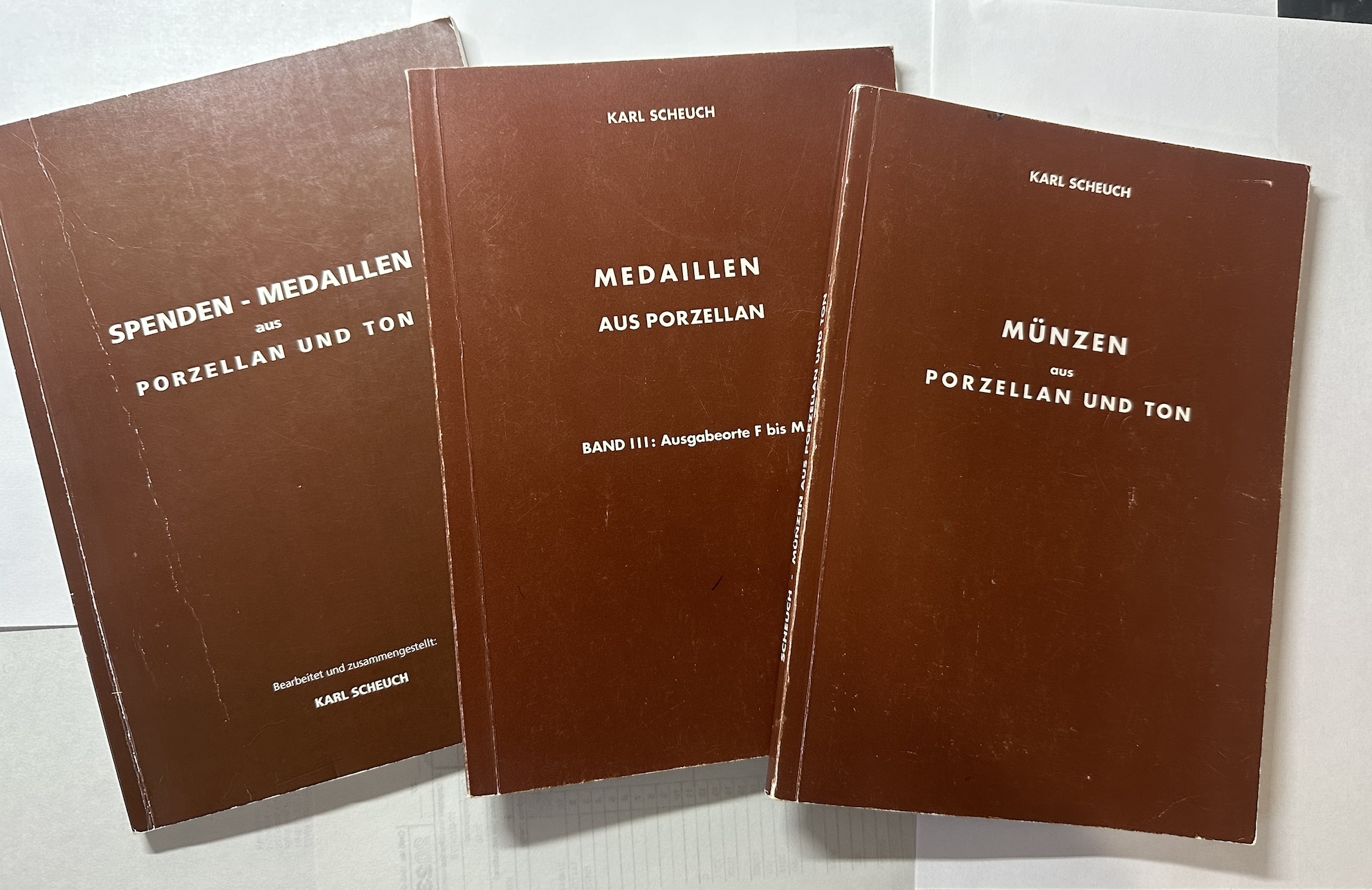 Three books on porcelain medals and coins by Karl Scheuch | Ancient ...