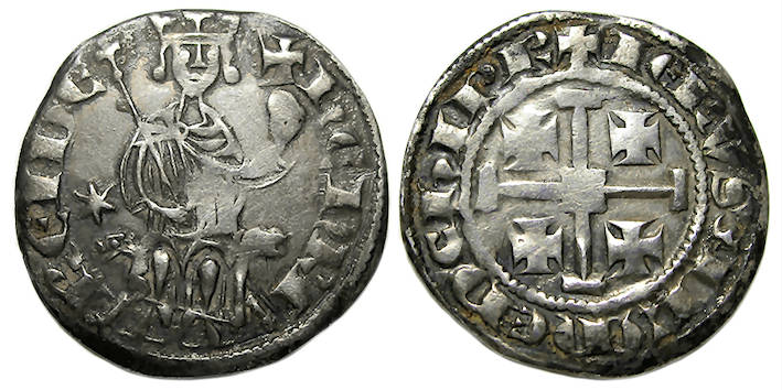 Henry II : Lucignan Kingdom of Cyprus : AR Gros grand | Medieval Coins