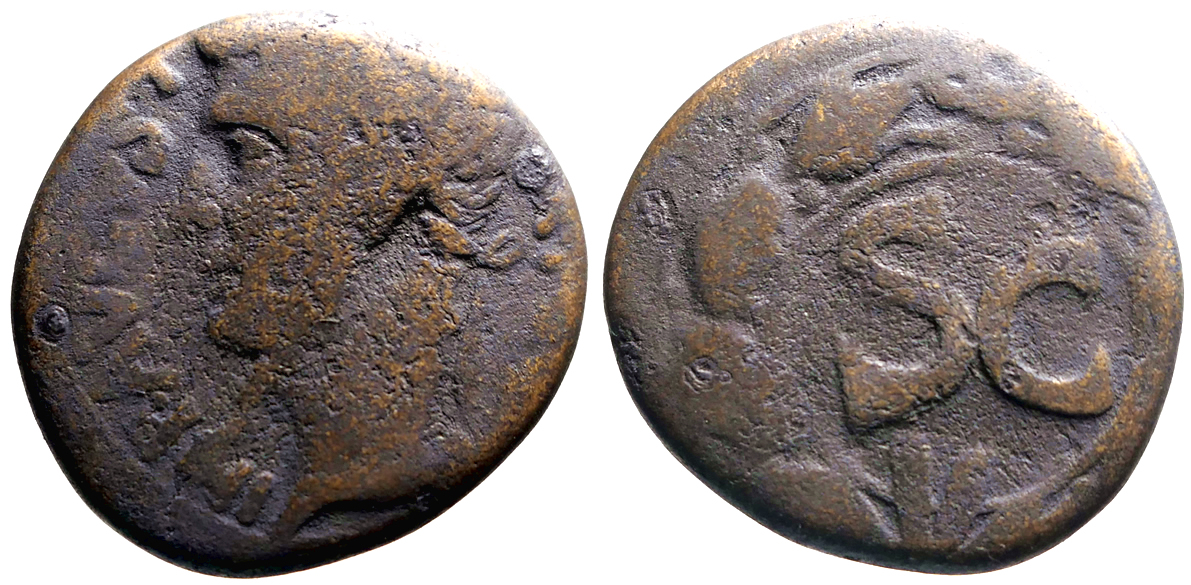 Divus Augustus AE27 Dupondius by Tiberius. Antioch | Roman Imperial Coins