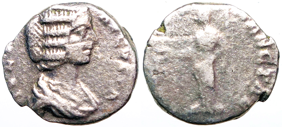 Julia Domna AR16 Denarius, Laodicea. VESTAE SANCTAE | Roman Imperial Coins