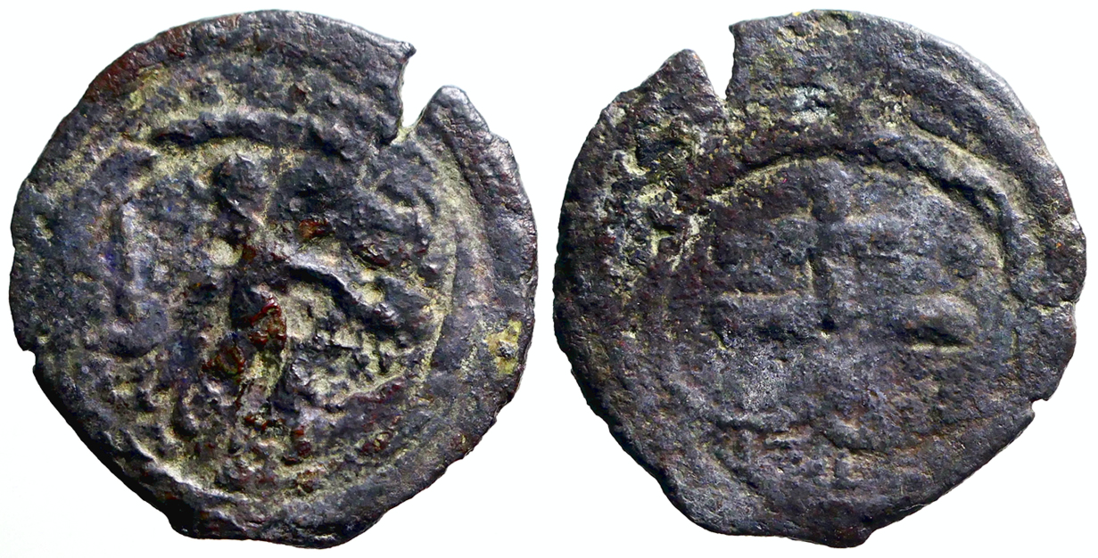 Crusaders. Baldwin II AE26 follis. Second reign. Edessa | Byzantine Coins
