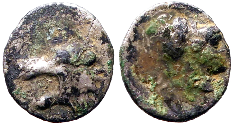 Pamphylia, Side AR10 Obol Athena / Lion | Greek Coins