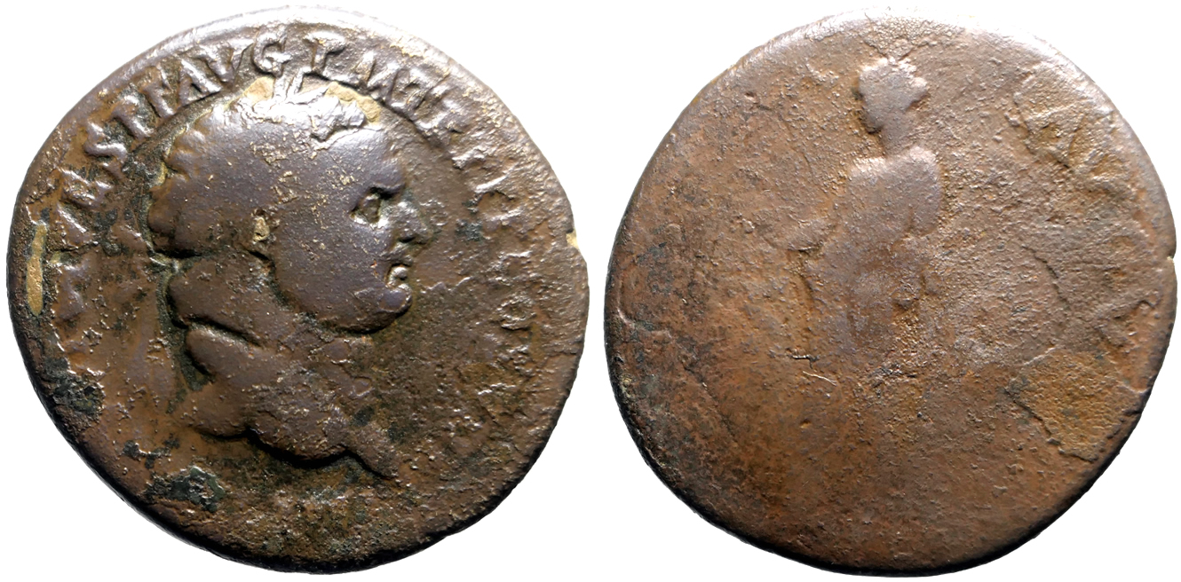 Titus AE33 Sestertius. Pax | Roman Imperial Coins