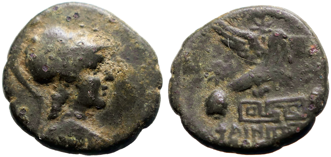 Phrygia. Apameia AE20 Athena / Eagle on maeander pattern | Greek Coins