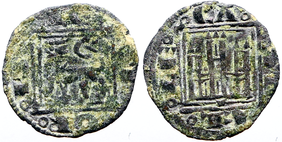 Spain. Alfonso X Billon AE13 Obolo | European Coins