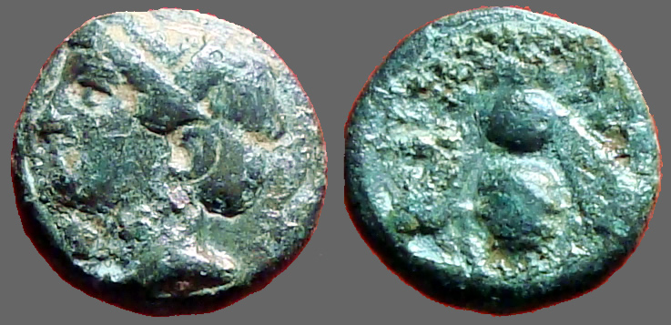 Ionia, Ephesos AE10 turreted female head / Bee | Greek Coins