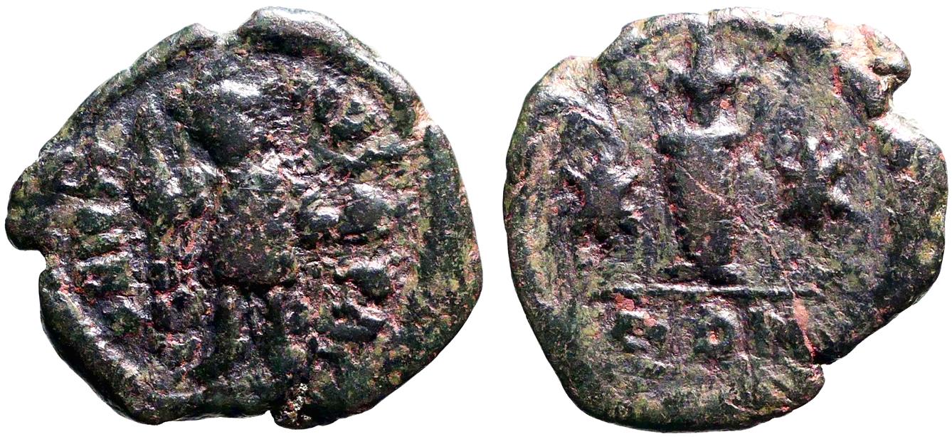 Justin I AE20 Decanummium. Constantinople | Byzantine Coins