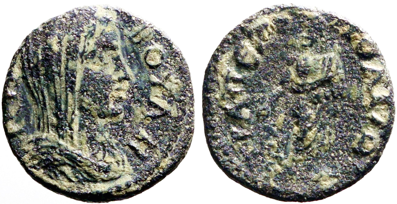 Caria, Trapezopolis AE17 veiled Boule / Akslepios | Greek Coins