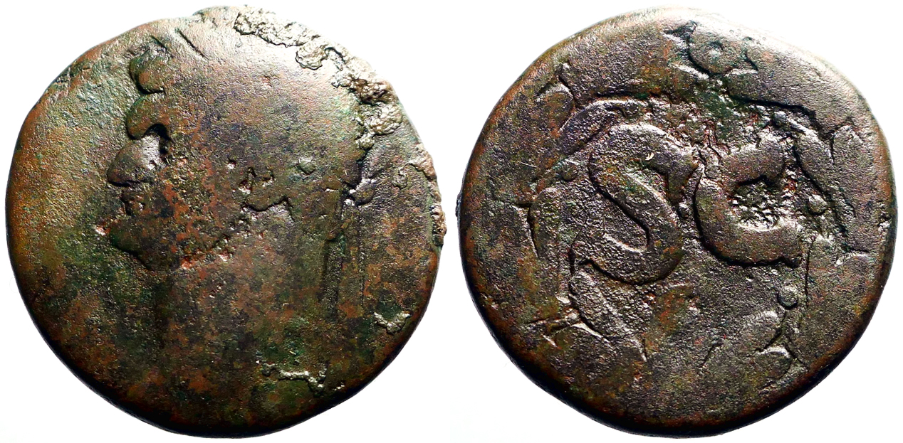 Domitian AE25 As of Antioch, Syria. SC | Roman Imperial Coins