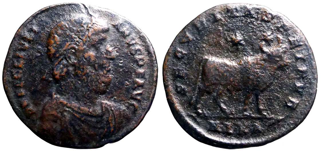 Julian II The Philosopher AE28 Nicomedia. Bull | Roman Imperial Coins