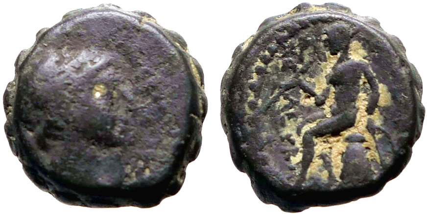 Seleukid. Antiochos IV Epiphanes AE12 Serrate | Greek Coins