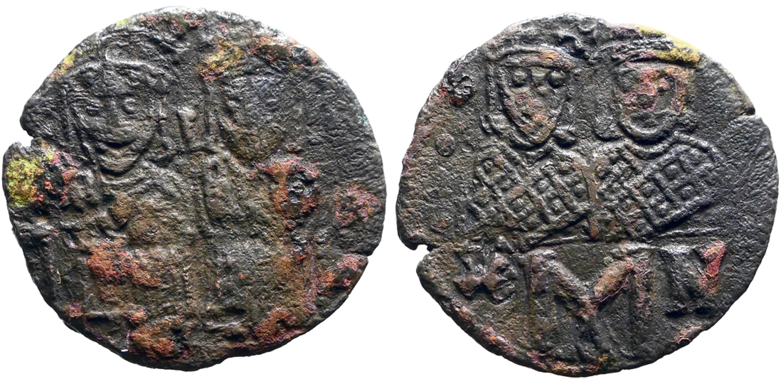 Leo IV and Constantine VI AE21 Follis. Constantinople | Byzantine Coins