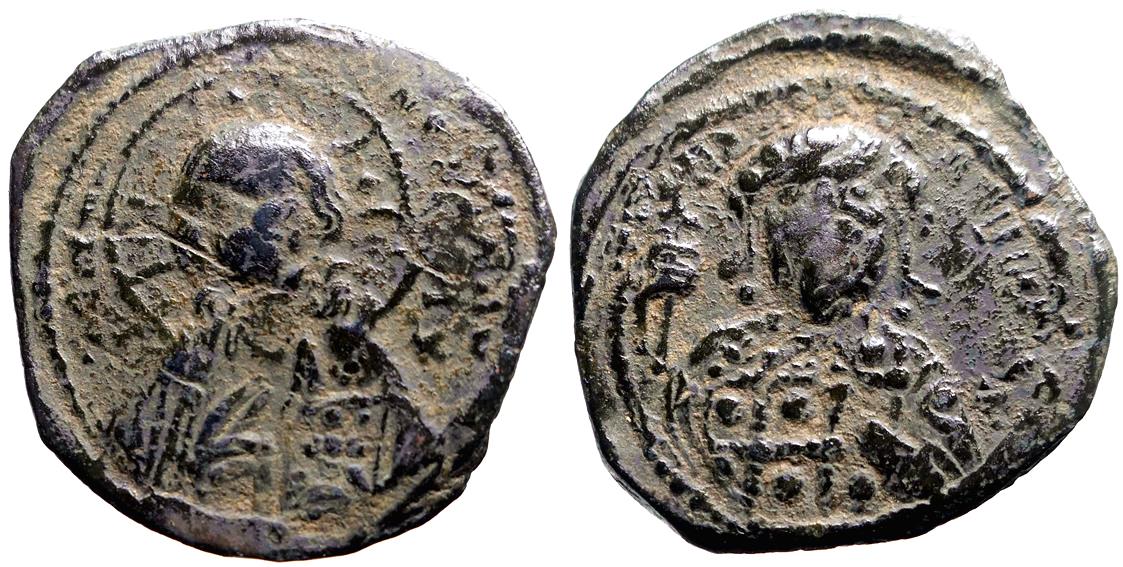 Constantine X AE28 Follis. Christ. Constantinople | Byzantine Coins
