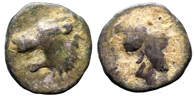 Pamphylia, Side AR10 Obol Athena / Lion | Greek Coins
