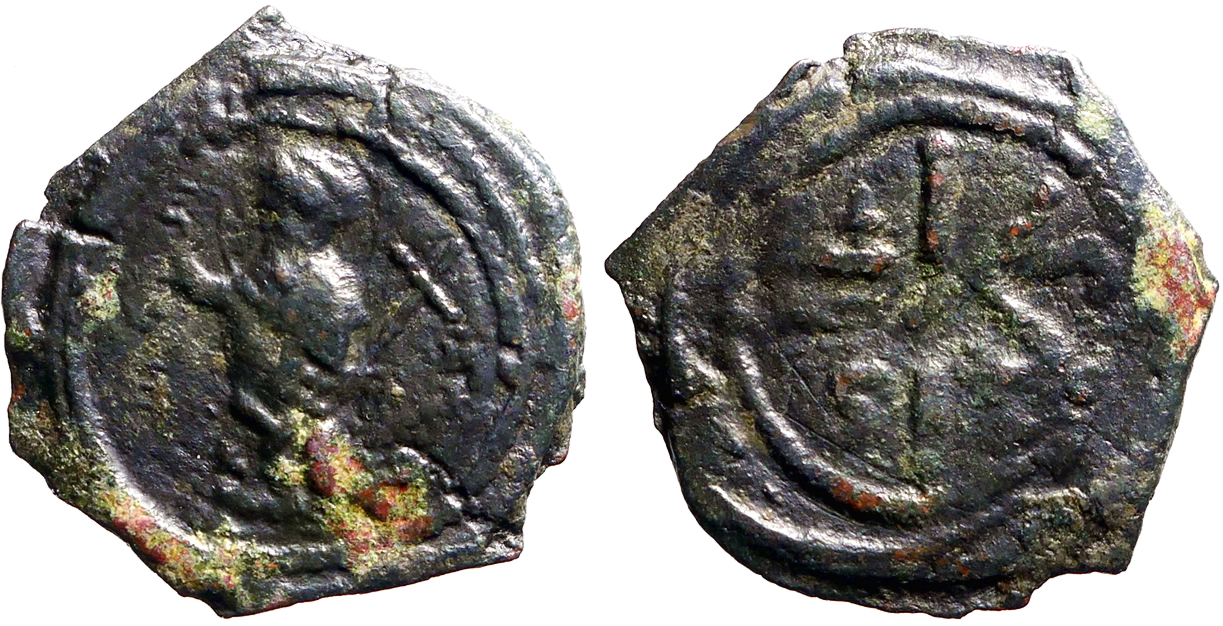 Crusaders, Antioch. Tancred AE22 Follis. St. Peter | Byzantine Coins