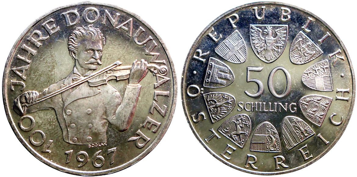 Austria1967 50 Schilling AR34 | European Coins