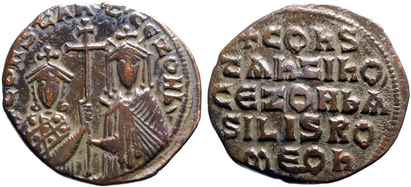 Constantine VII & Zoe AE27 Follis. Constantinople | Byzantine Coins