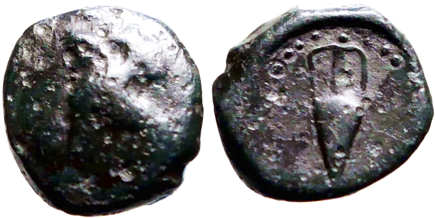 Islands off of Ionia, Chios AE10 Sphinx / Amphora | Greek Coins