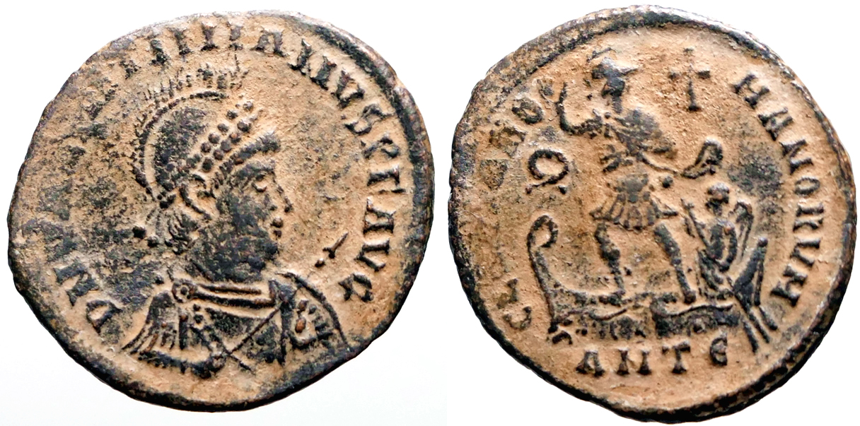 Valentinian II AE24 Follis. Antioch | Roman Imperial Coins