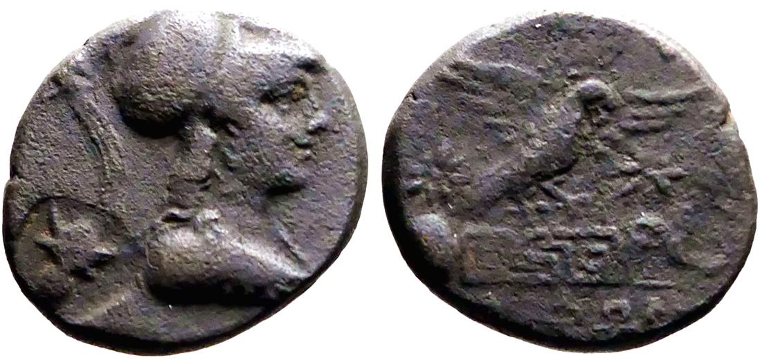 Phrygia. Apameia AE22 Athena / Eagle on maeander pattern | Greek Coins