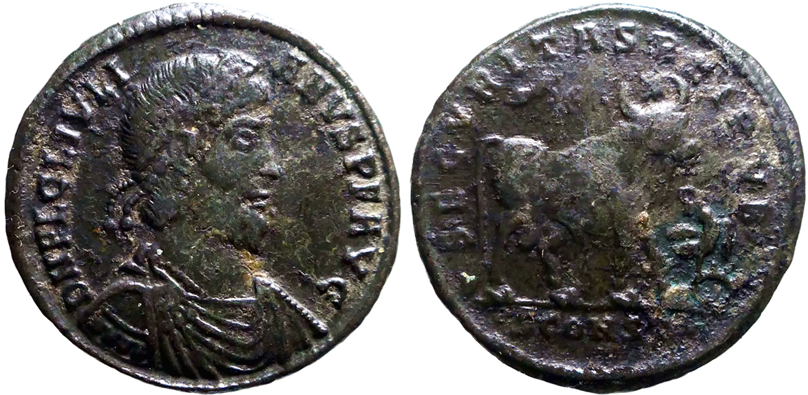 Julian II AE28 Follis. Bull & Eagle. Constantinople | Roman Provincial ...