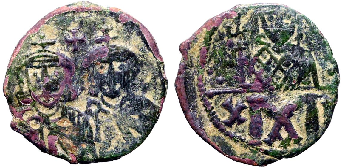 Constantine V Copronymus, Leo IV and Leo III AE18 follis | Byzantine Coins