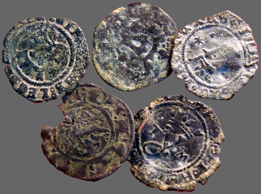 5 hammered billon coin of Spain | European Coins