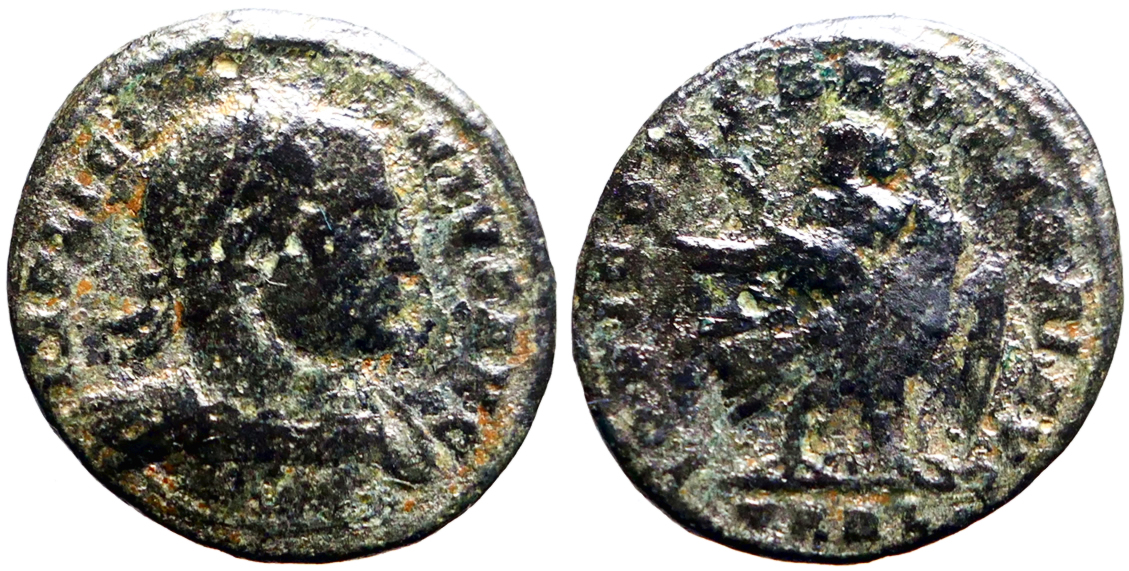 Licinius AE18 Licinius reclining on eagle | Roman Imperial Coins