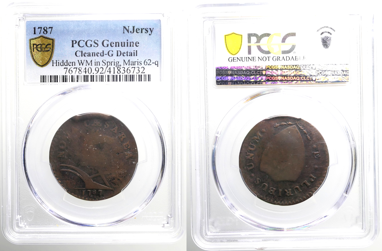 1787 New Jersey Colonial | Half Cents