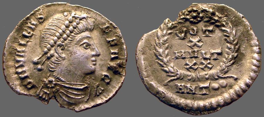 Valens AR Siliqua. VOT / X/ MVLT/XX. Antioch | Roman Imperial Coins