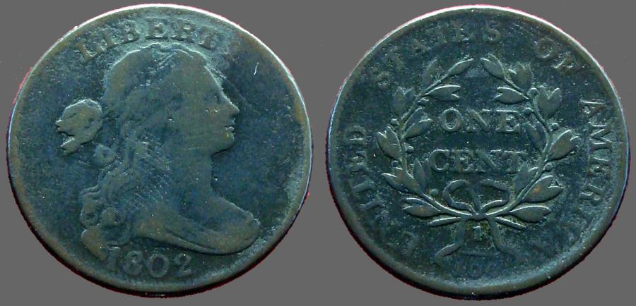 United States 1802 Draped Bust Large Cent 1C | Half Cents