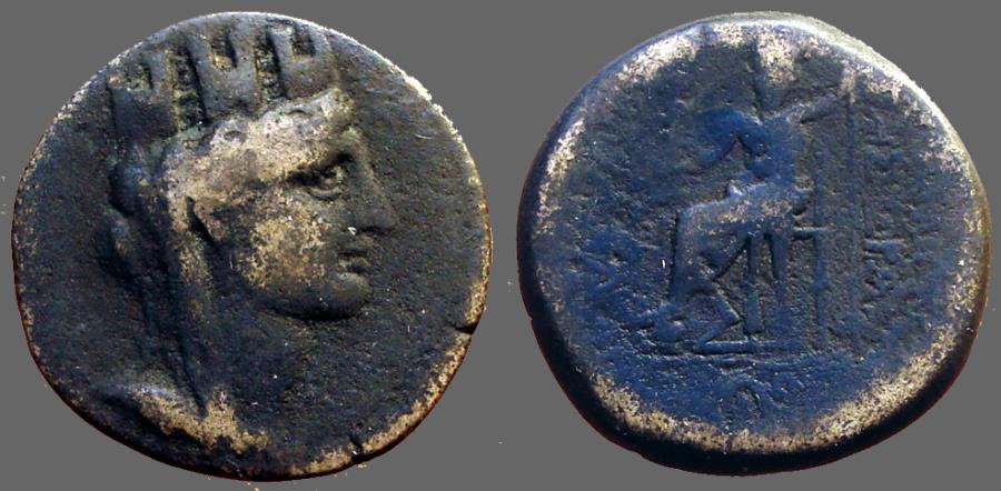 Cilicia, Mopsos. AE21 Tyche / Zeus w. Nike & Sceptre | Greek Coins