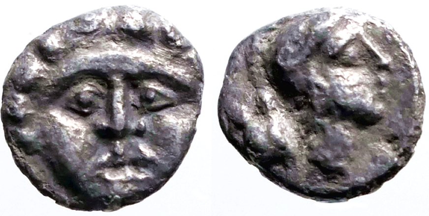 Pisidia, Selge AR10 Obol Gorgoneion / Athena | Greek Coins