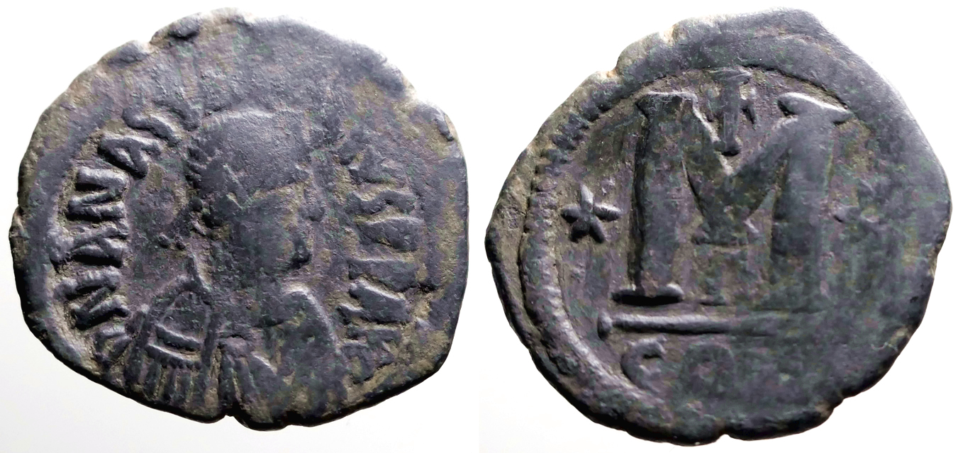 Anastasius I AE32 Follis. Constantinople | Byzantine Coins