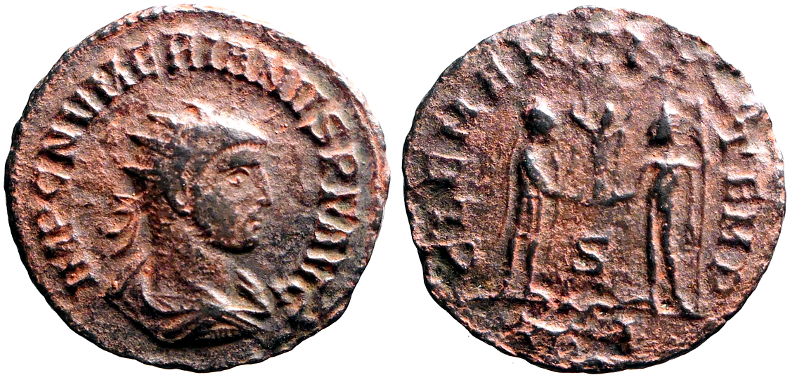 Numerian AE20 Antoninianus Kyzikos. CLEMENTIA TEMP | Roman Imperial Coins