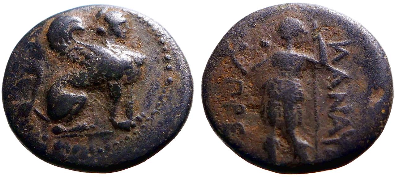 Pamphylia, Perge AE17 Sphinx / Artemis | Greek Coins