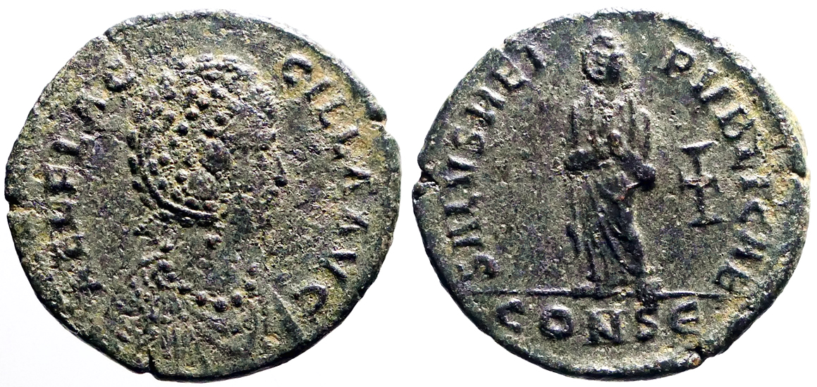 Aelia Flacilla AE20.5 Follis. Constantinople | Roman Imperial Coins