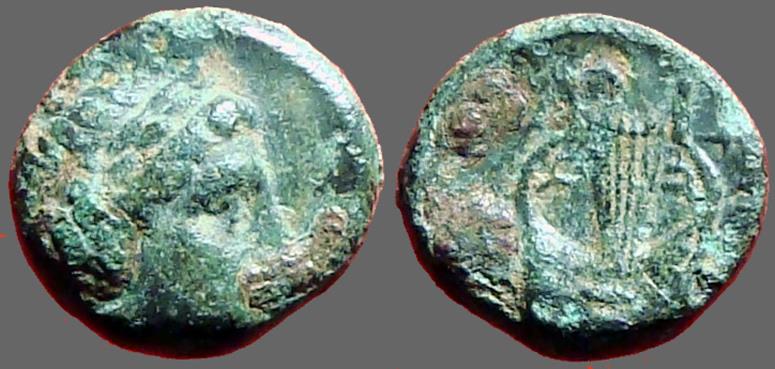 Ionia, Kolophon. AE10 Apollo / Lyre | Greek Coins