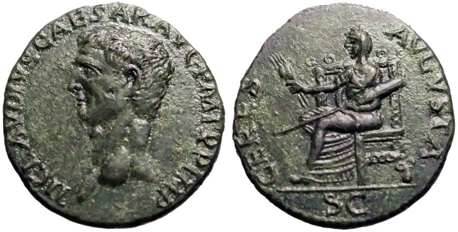 Claudius I AE27 as. Ceres | Roman Imperial Coins