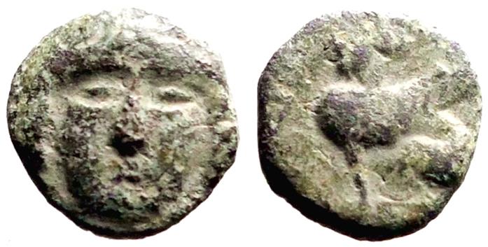 Troas, Gergis AE8 Sibyl Herophile / Sphinx seated left | Greek Coins